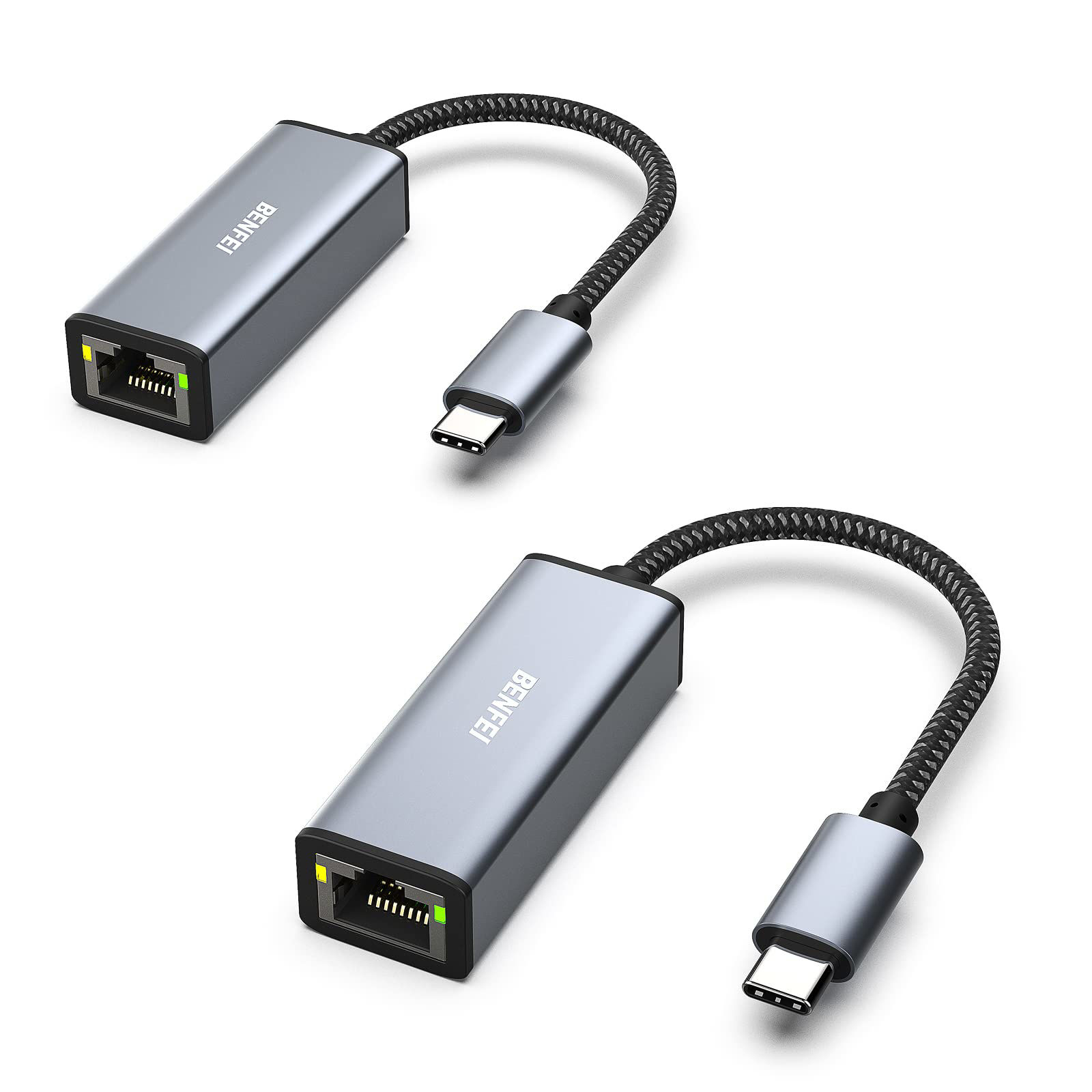 GetUSCart- BENFEI USB-C to Ethernet Adapter 2 Pack, USB Type-C ...