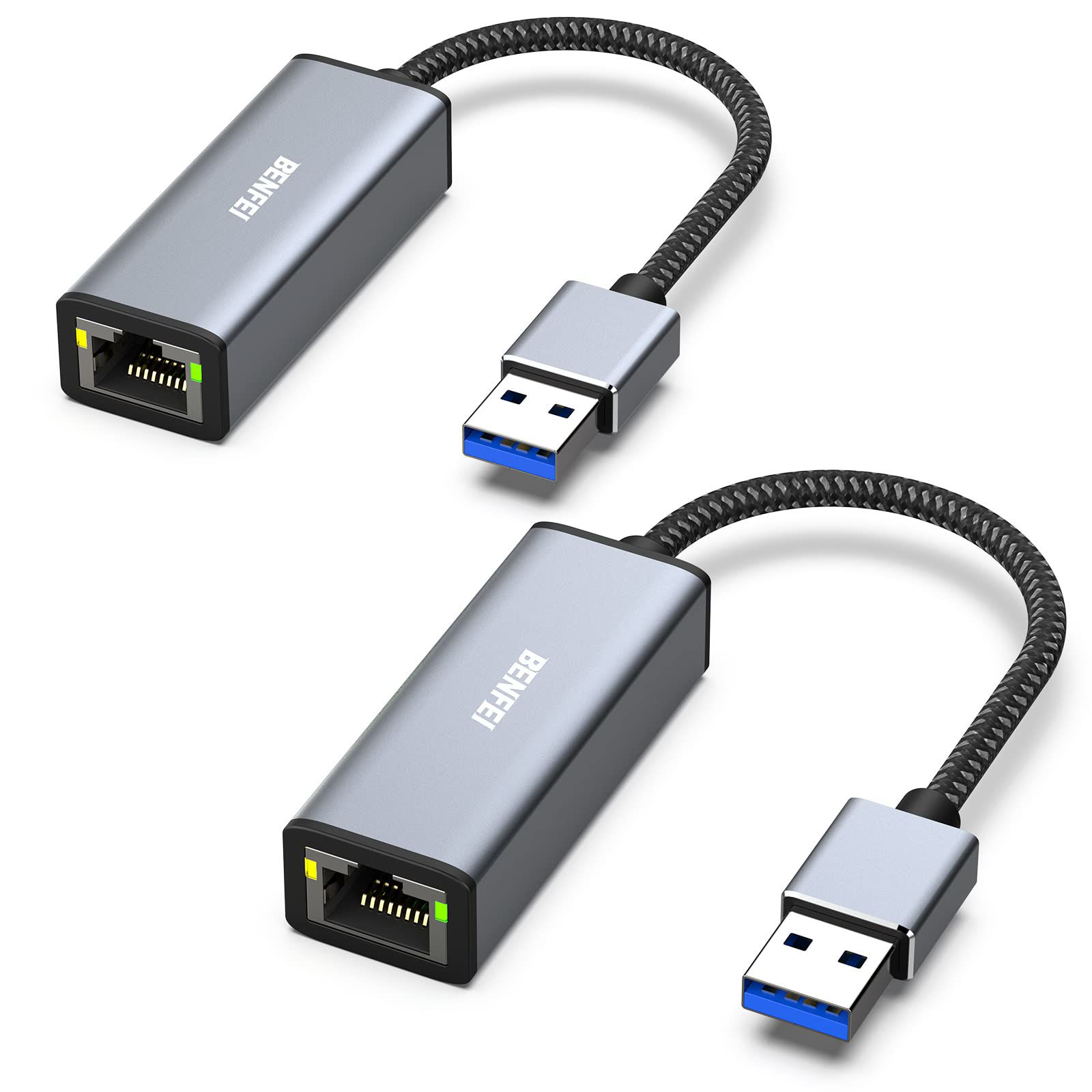 GetUSCart- BENFEI USB to Ethernet Adapter 2 Pack, USB 3.0 to 10/100 ...