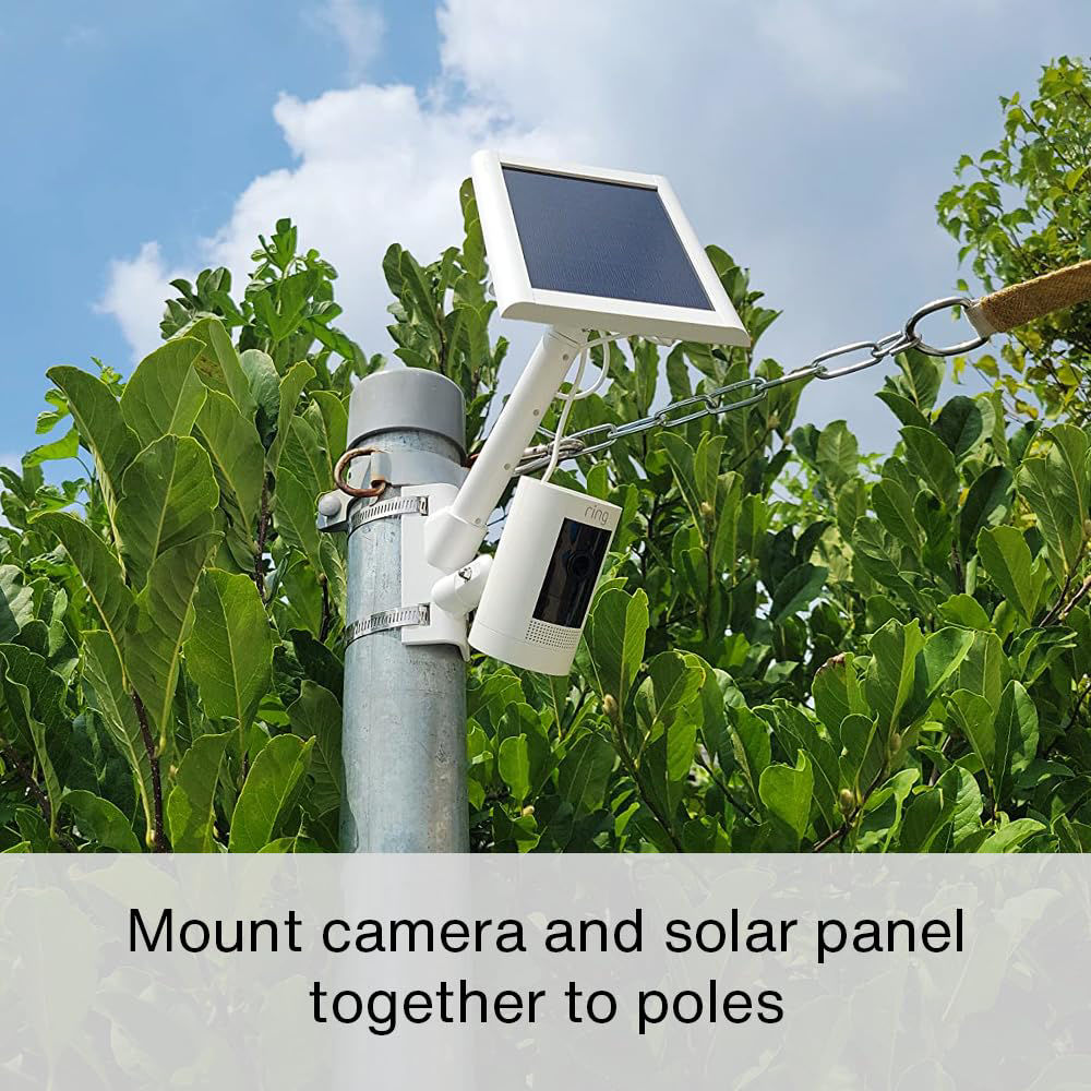 GetUSCart- Holicfun 2-in-1 Security Camera and Solar Panel Pole Mount ...