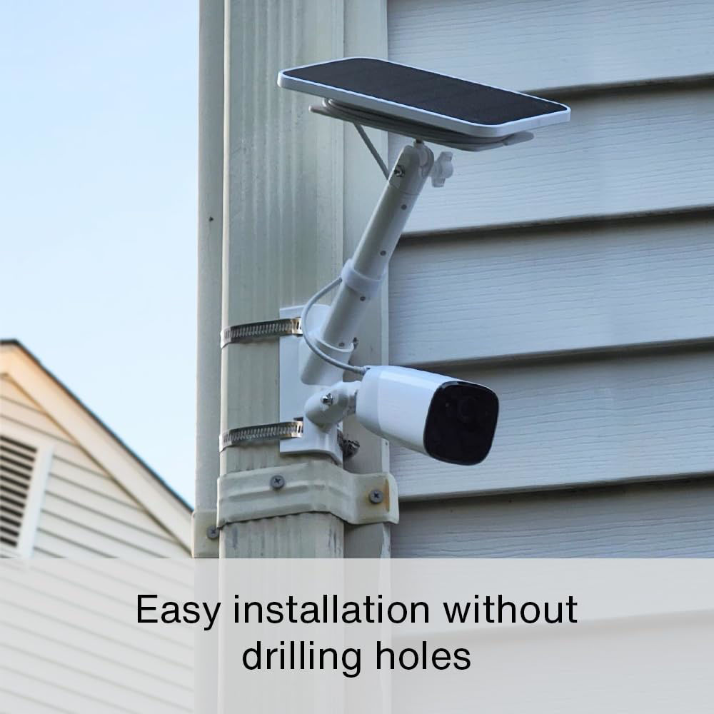 GetUSCart- Holicfun 2-in-1 Security Camera and Solar Panel Pole Mount ...