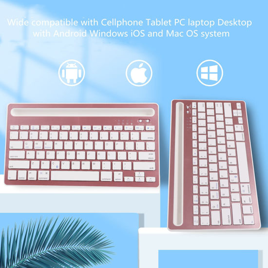 GetUSCart- Bluetooth Keyboard,Multi-Device Rechargeable Wireless ...