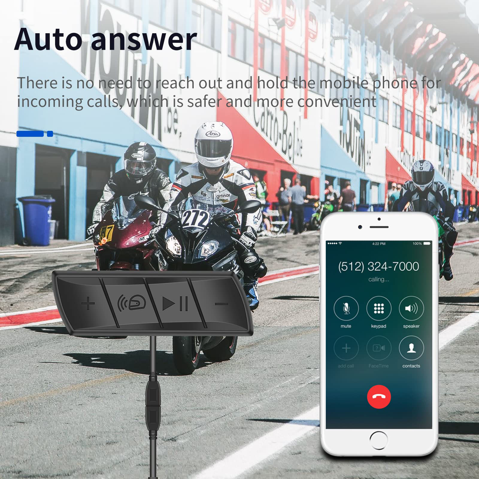 GetUSCart- VR-robot Motorcycle Helmet Bluetooth Headset, Waterproof ...