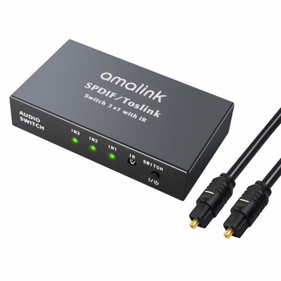 GetUSCart- Amalink 3 Port Optical Switcher Splitter 3 in 1 Out, with 1 ...