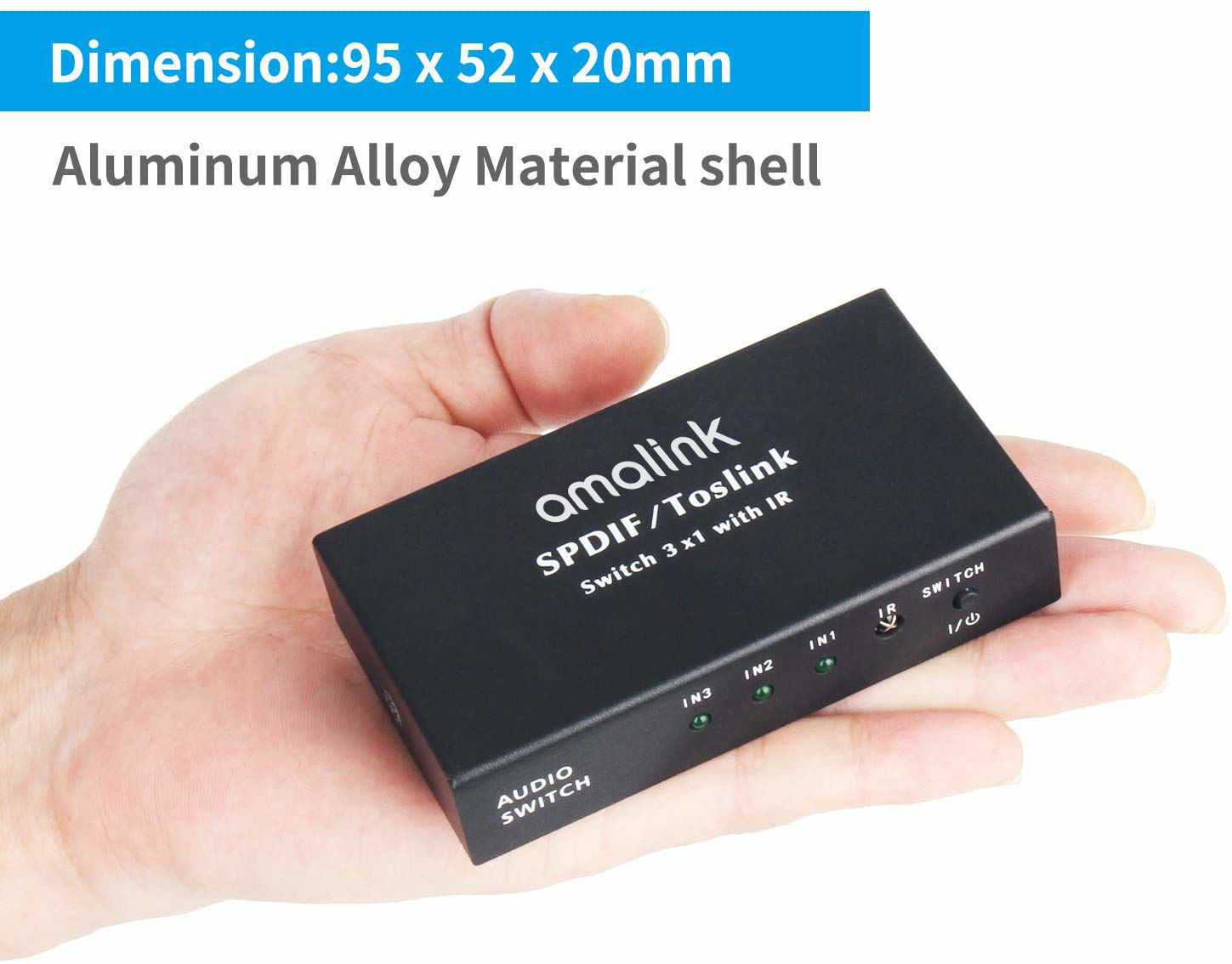 GetUSCart- Amalink 3 Port Optical Switcher Splitter 3 in 1 Out, with 1 ...