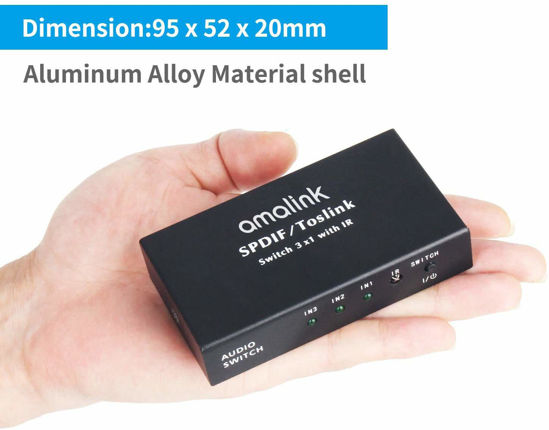 GetUSCart- Amalink 3 Port Optical Switcher Splitter 3 in 1 Out, with 1 ...