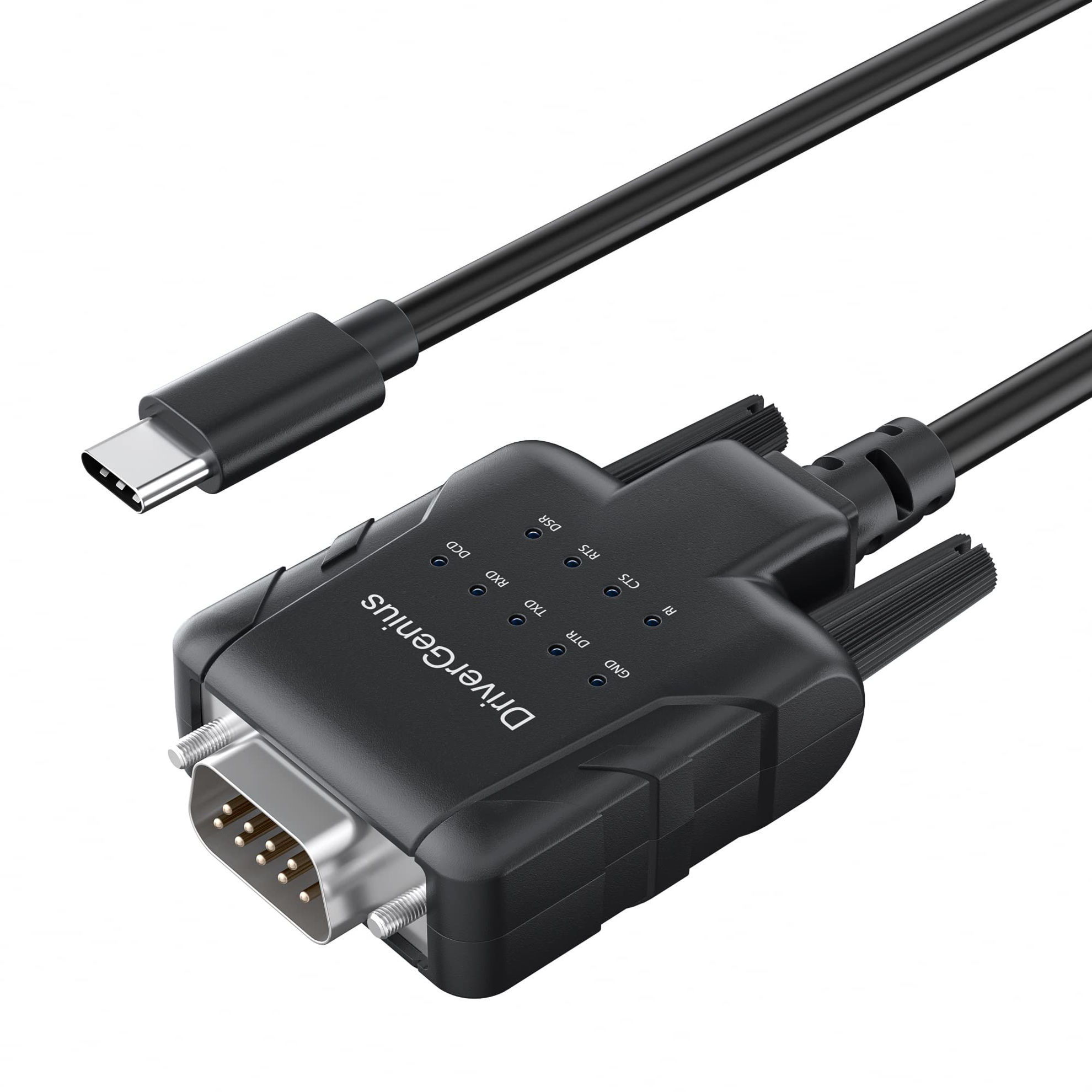 GetUSCart- DriverGenius USB-C to Serial RS232 DB9 Adapter with 9 x Data ...