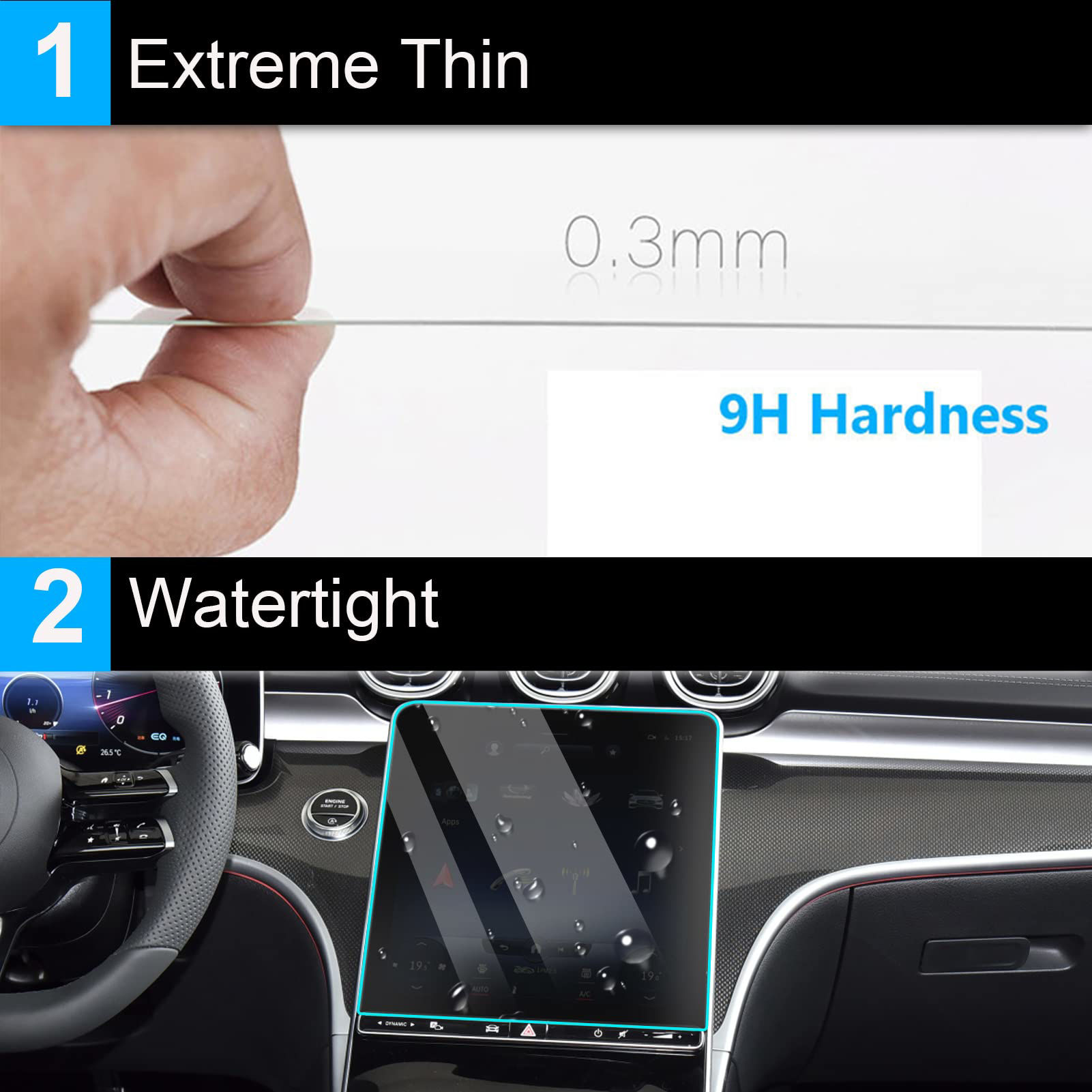 GetUSCart- TTCR-II Navigation Display Screen Protector for Mercedes ...