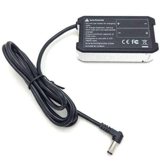 GetUSCart- Fat Shark 18650 Battery Case Holder with 4 FT Power Cord Use ...