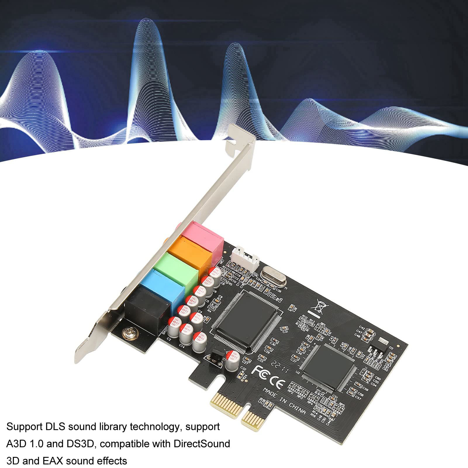 GetUSCart- PCIE 5.1 Sound Card, Multi Channel Sound Chip Supports 6 ...