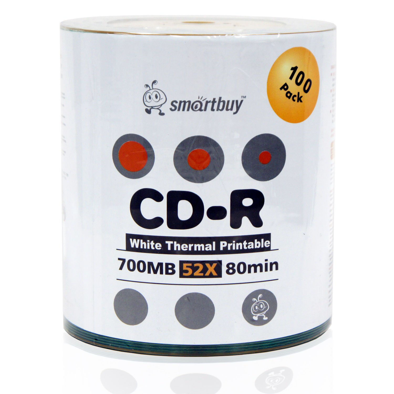 GetUSCart- Smart Buy CD-R 100 Pack 700mb 52x Thermal Printable White ...