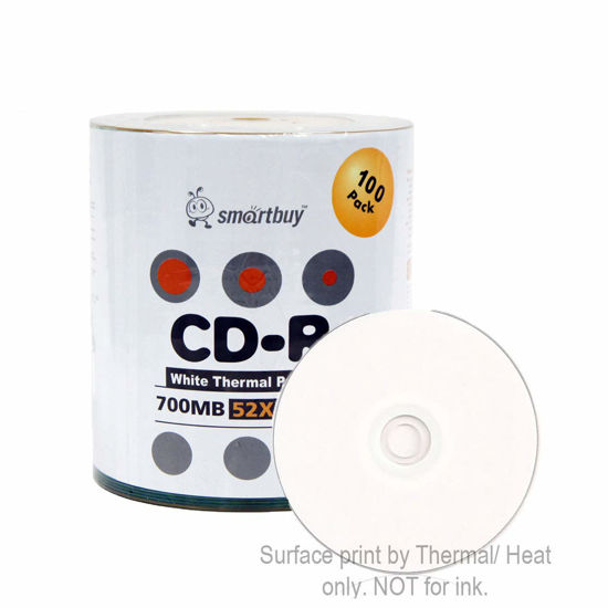 GetUSCart- Smart Buy CD-R 100 Pack 700mb 52x Thermal Printable White ...