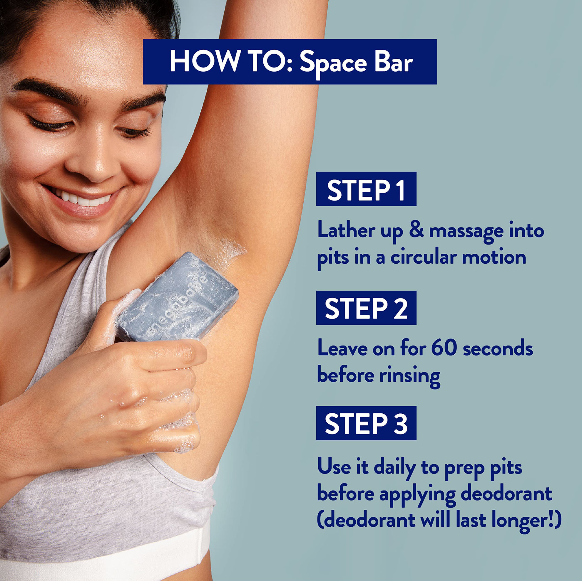 GetUSCart- Megababe Underarm Bar Soap - Space Bar | With Detoxifying ...