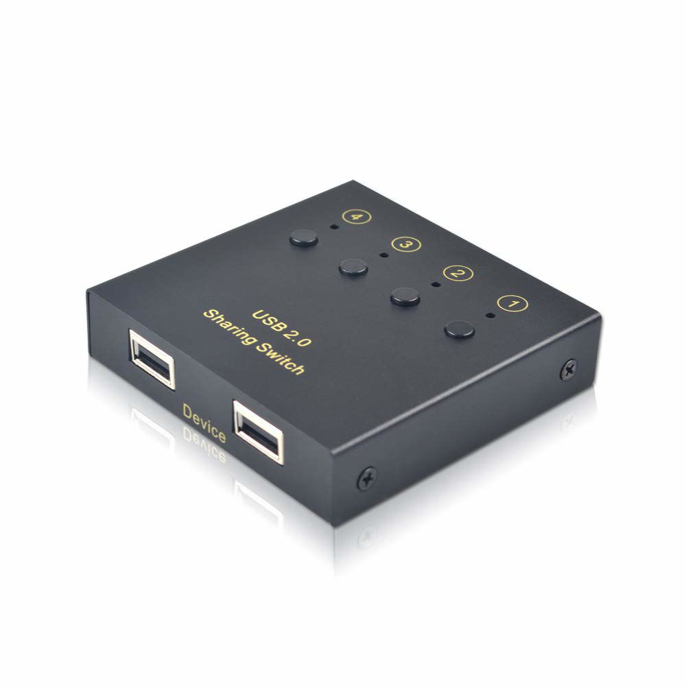 GetUSCart- eKL USB Switch Selector 4 Computers in Sharing 2 USB Devices ...
