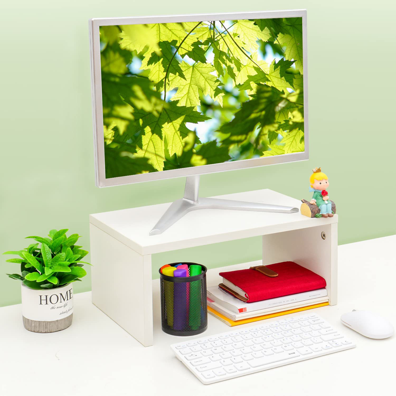 GetUSCart- TEAMIX 6.7 inch Height Monitor Stand Riser, Wood Monitor ...