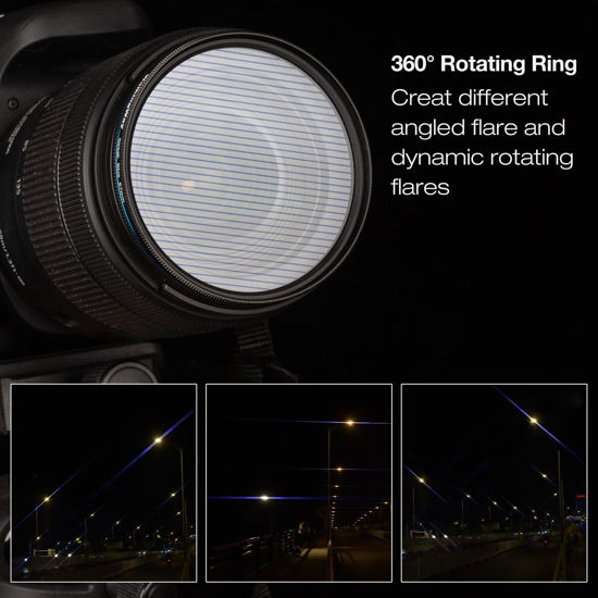 GetUSCart- Walking Way 49MM Variable Blue Streak Filter Rotating ...