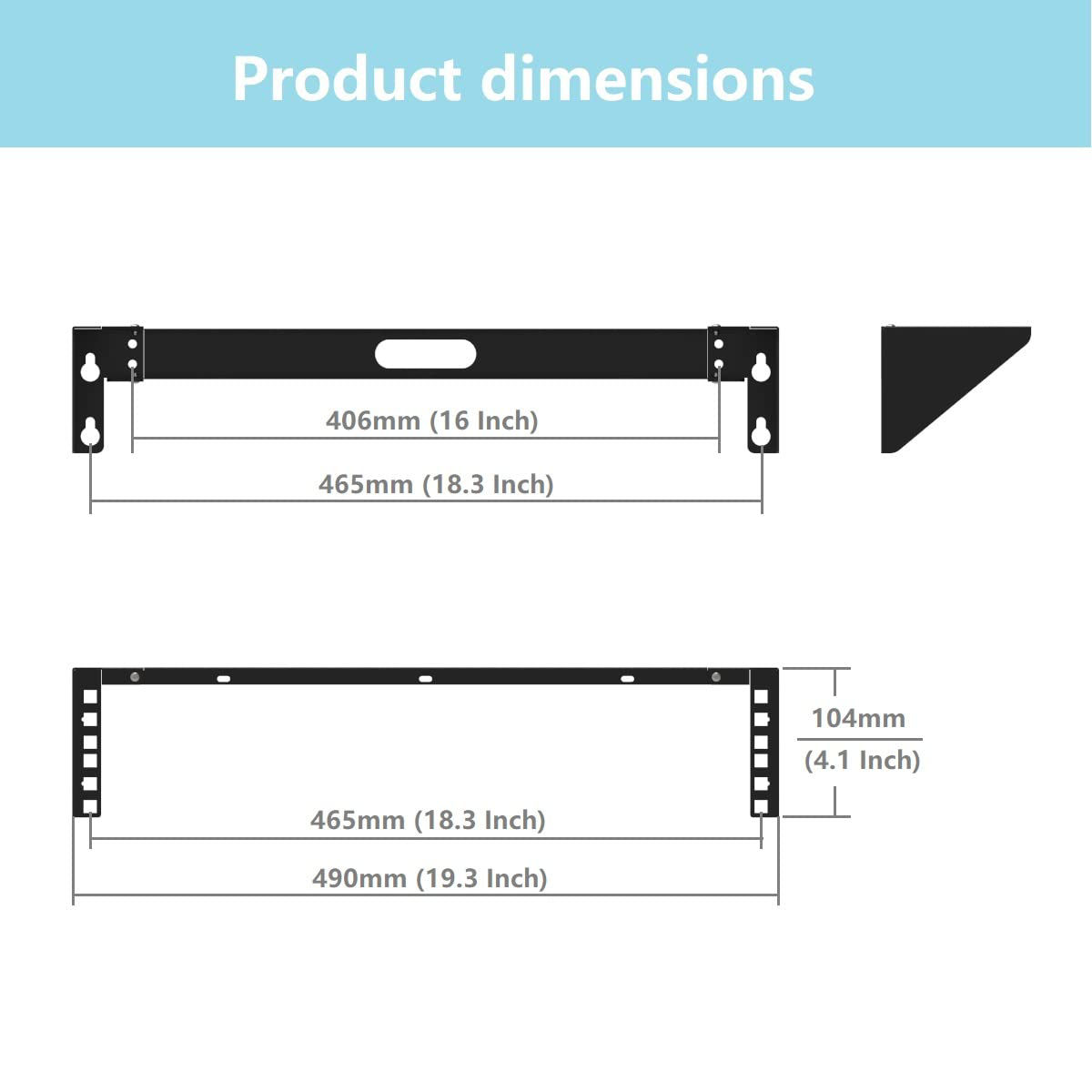 GetUSCart- QiaoYoubang 2U Foldable Wall Mount Patch Panel Bracket ...
