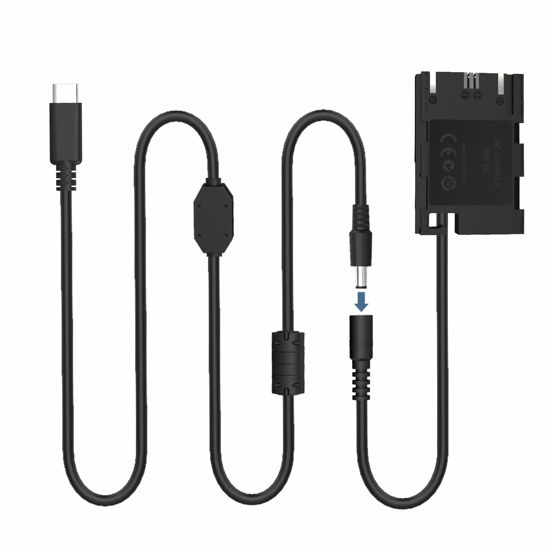 GetUSCart- F1TP DR-E6 DC Coupler LP-E6 Dummy Battery USB-C Kit Replace ...