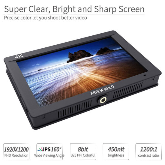 GetUSCart- FEELWORLD FW703 7 Inch IPS 3G SDI 4K HDMI DSLR Monitor Full ...