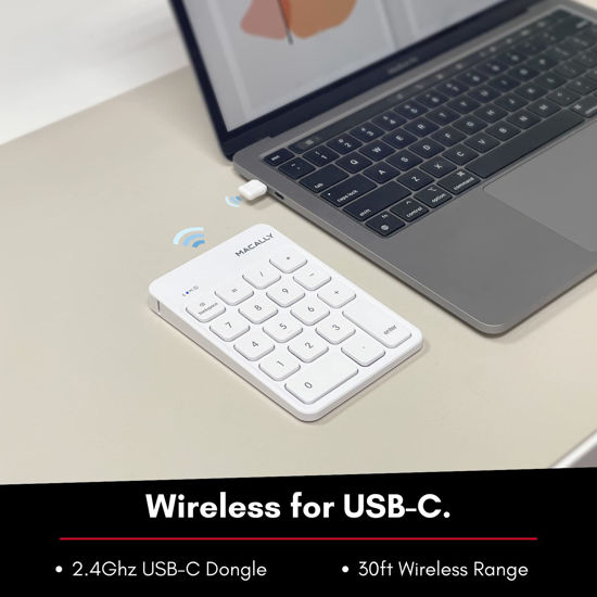 GetUSCart- Macally 2.4G Wireless Numeric Keypad USB C - The Perfect ...