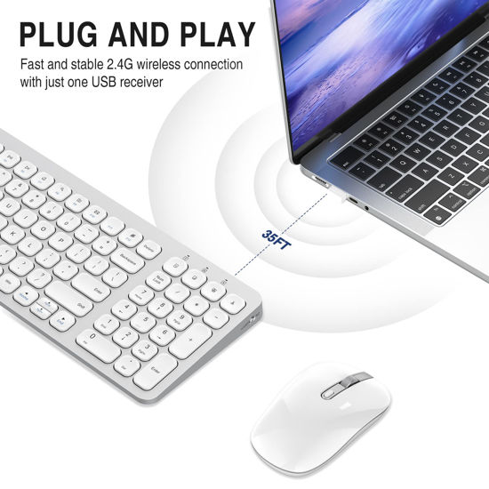 Getuscart Wireless Keyboard Mouse Combo Cimetech Compact Full Size