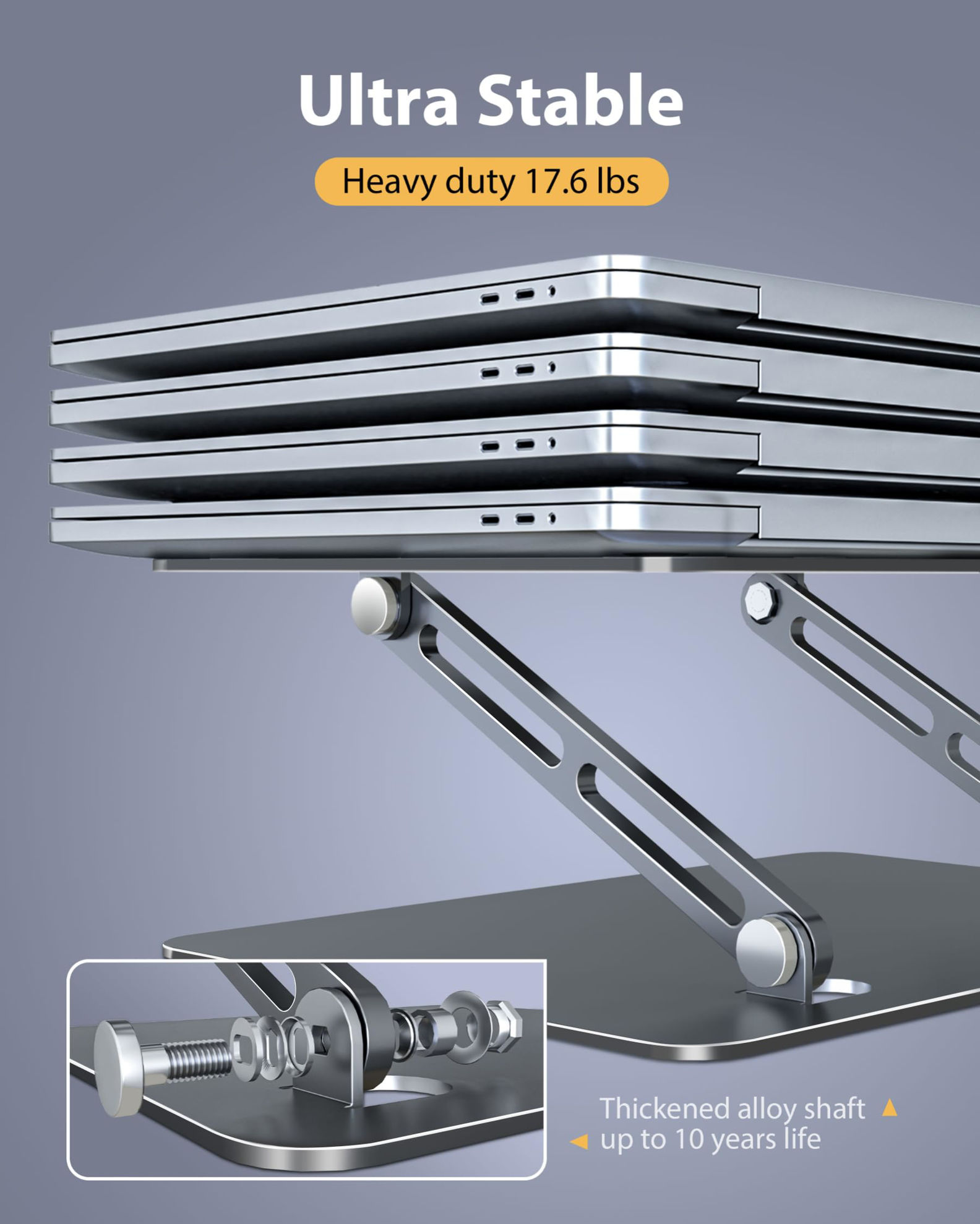 GetUSCart- JCZT Foldable Laptop Stand for Desk, Adjustable Height ...