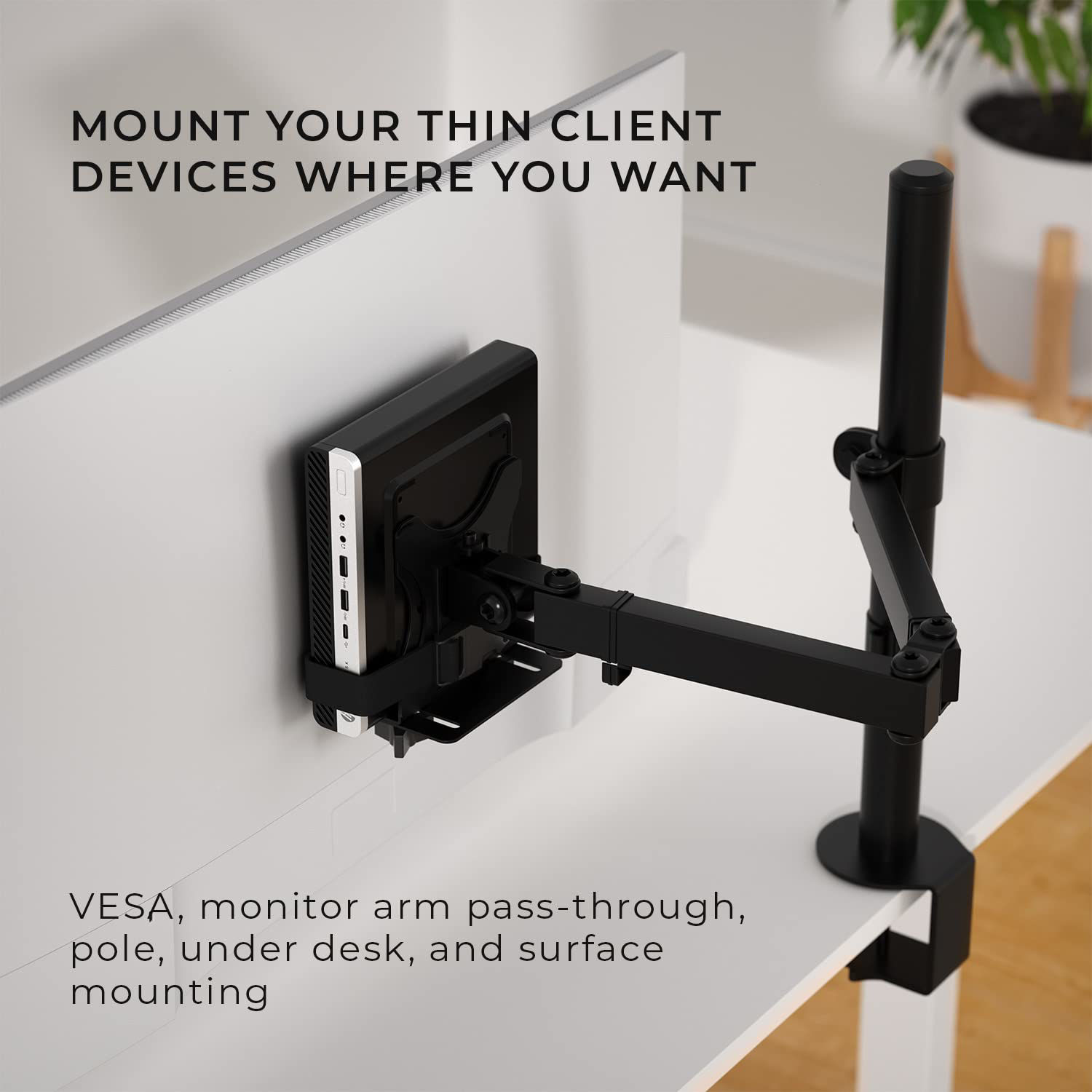 GetUSCart- HumanCentric Thin Client Mount Bracket | Mount a Mini PC or ...
