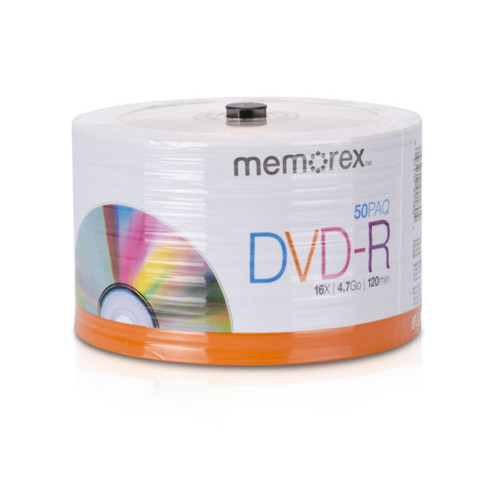 GetUSCart- Memorex 32020031749 DVD-R 16x Eco Spindle Base Discs, 50 Pack