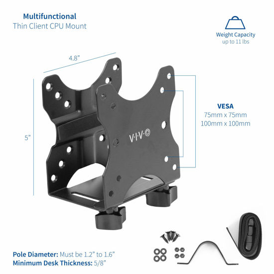GetUSCart- VIVO Adjustable Thin Client Mini PC Mount Bracket, CPU VESA ...