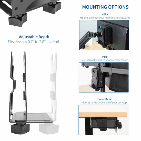 GetUSCart- VIVO Adjustable Thin Client Mini PC Mount Bracket, CPU VESA ...
