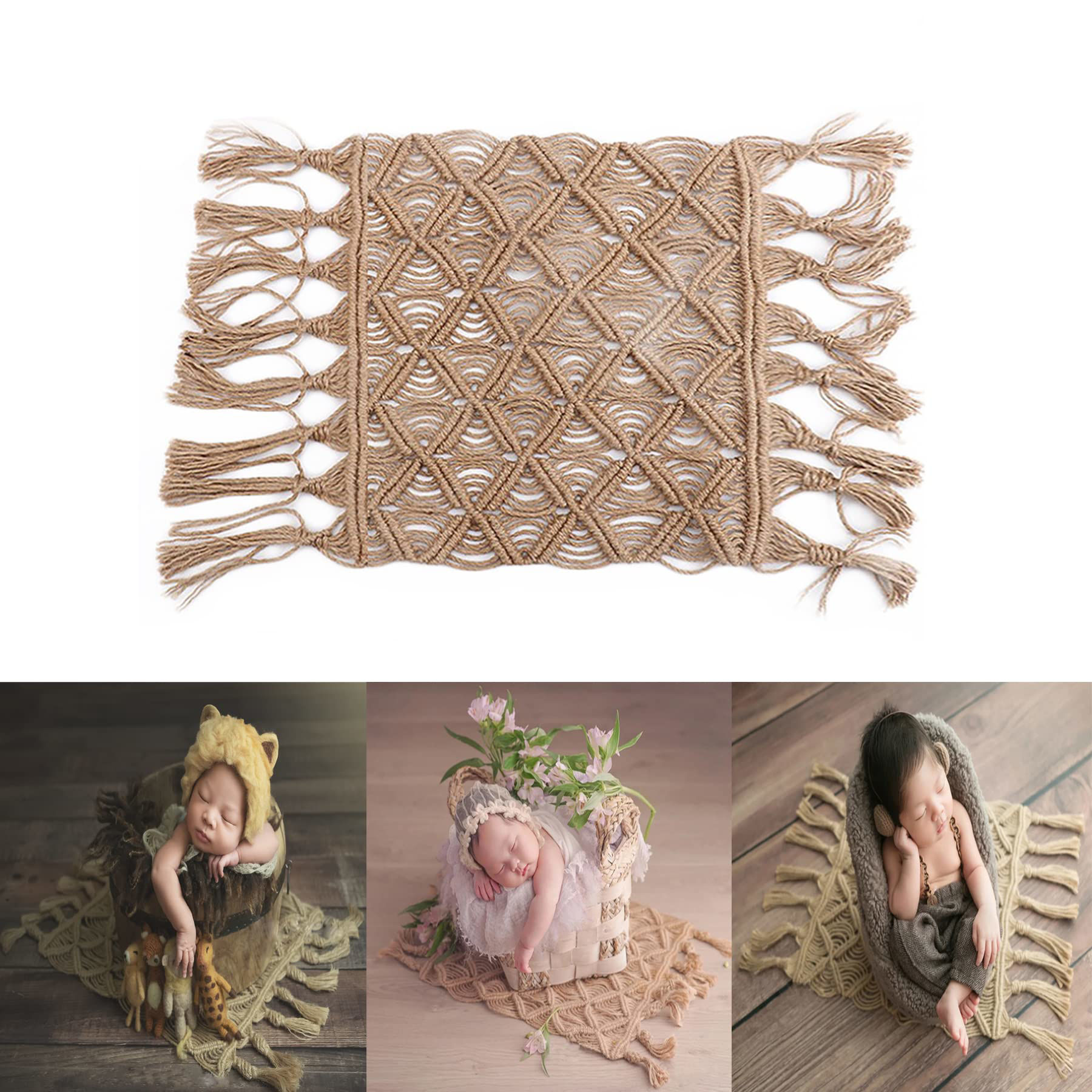 GetUSCart- Zeroest Baby Photography Props Linen Blanket Newborn ...