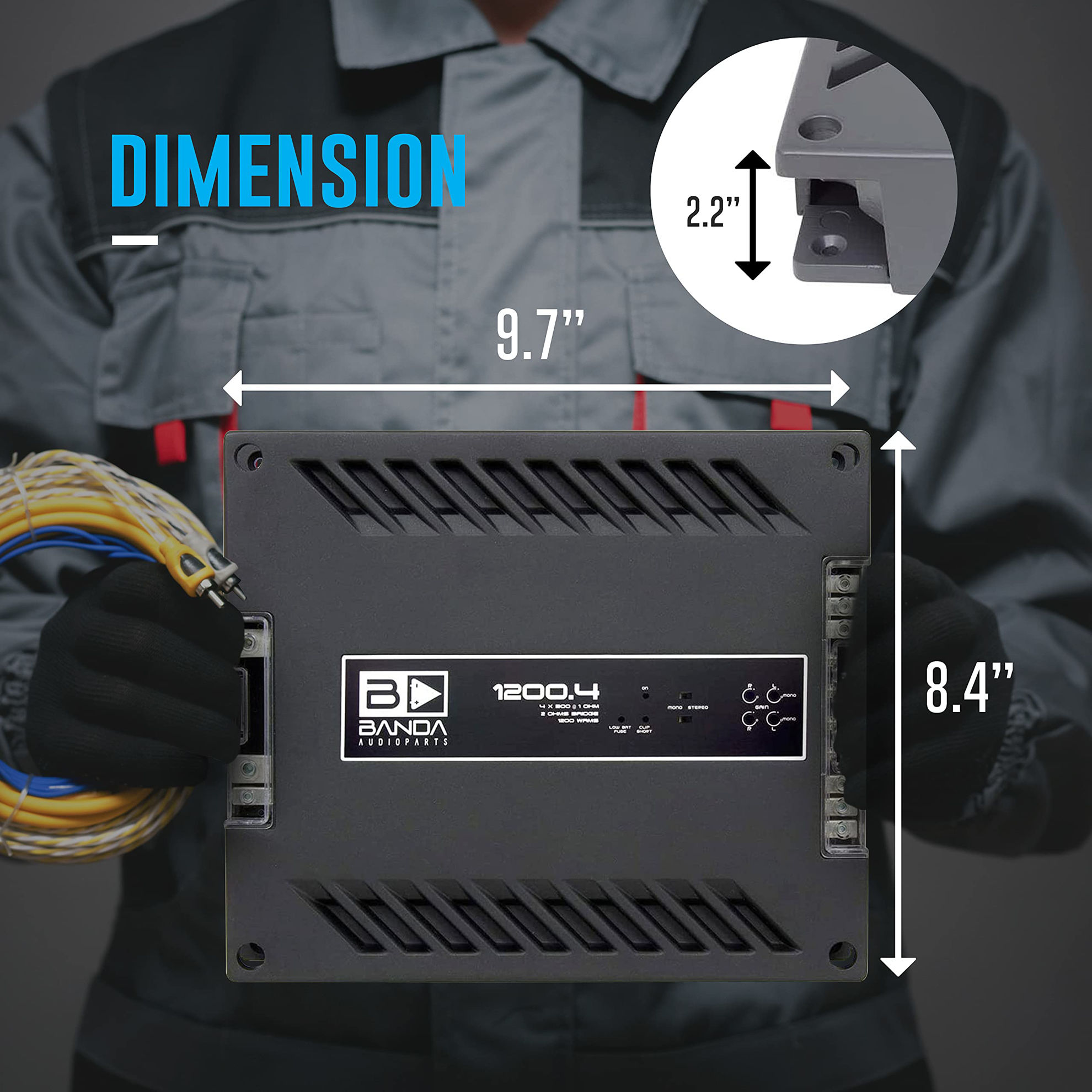 GetUSCart- 4-Channel Vehicle Audio Amplifier - 300 Watts D Class High ...