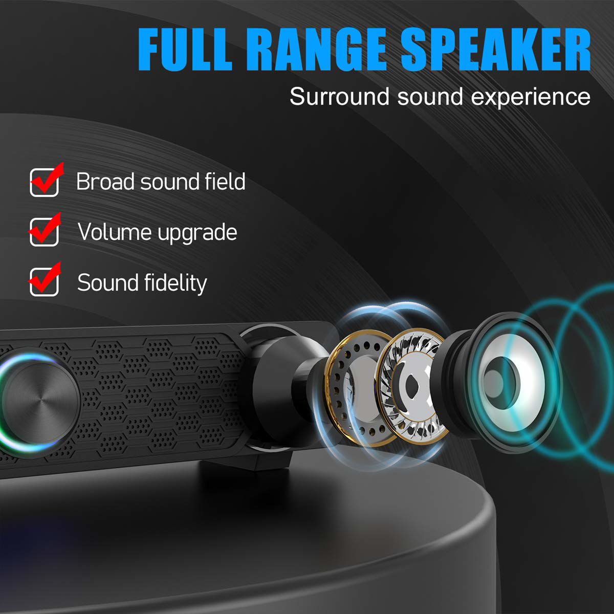 GetUSCart- Smalody Small Computer Speakers for Desktop Gaming Monitor ...