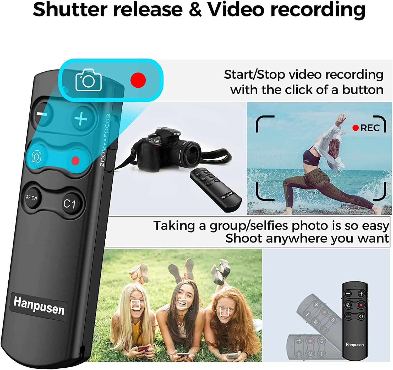 GetUSCart- Bluetooth Wireless Shutter Release for Sony A7IV A7III A7RIII A7RIV A7SIII A7C ...