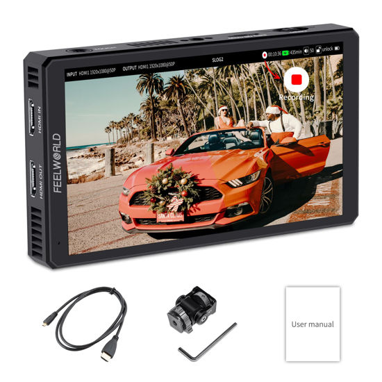 GetUSCart- FEELWORLD CUT6 6 Inch 4K HDMI Recording Monitor with HDR 3D ...