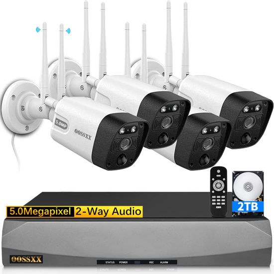 GetUSCart- (5.0MP & PIR Detection) 2-Way Audio Dual Antennas Security ...