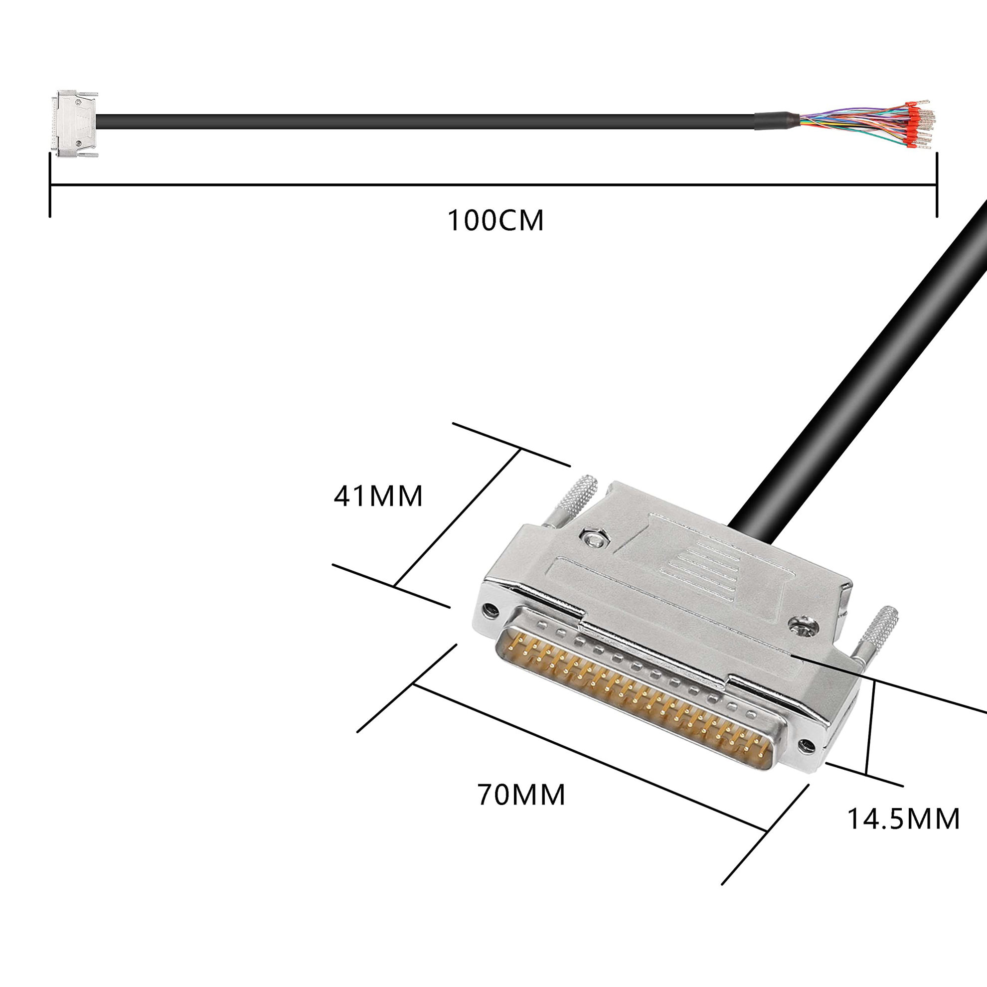 GetUSCart- XMSJSIY DB37 Connector Adapter 37 Pin Serial Extension Cable ...