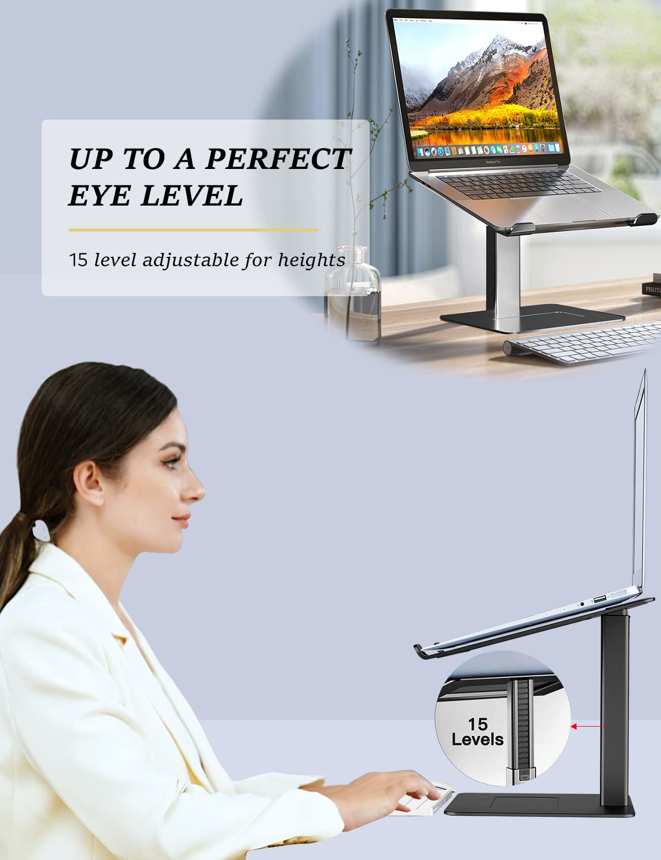 GetUSCart- DEEDRR Laptop Stand for Desk, Ergonomic Sitting and Standing ...