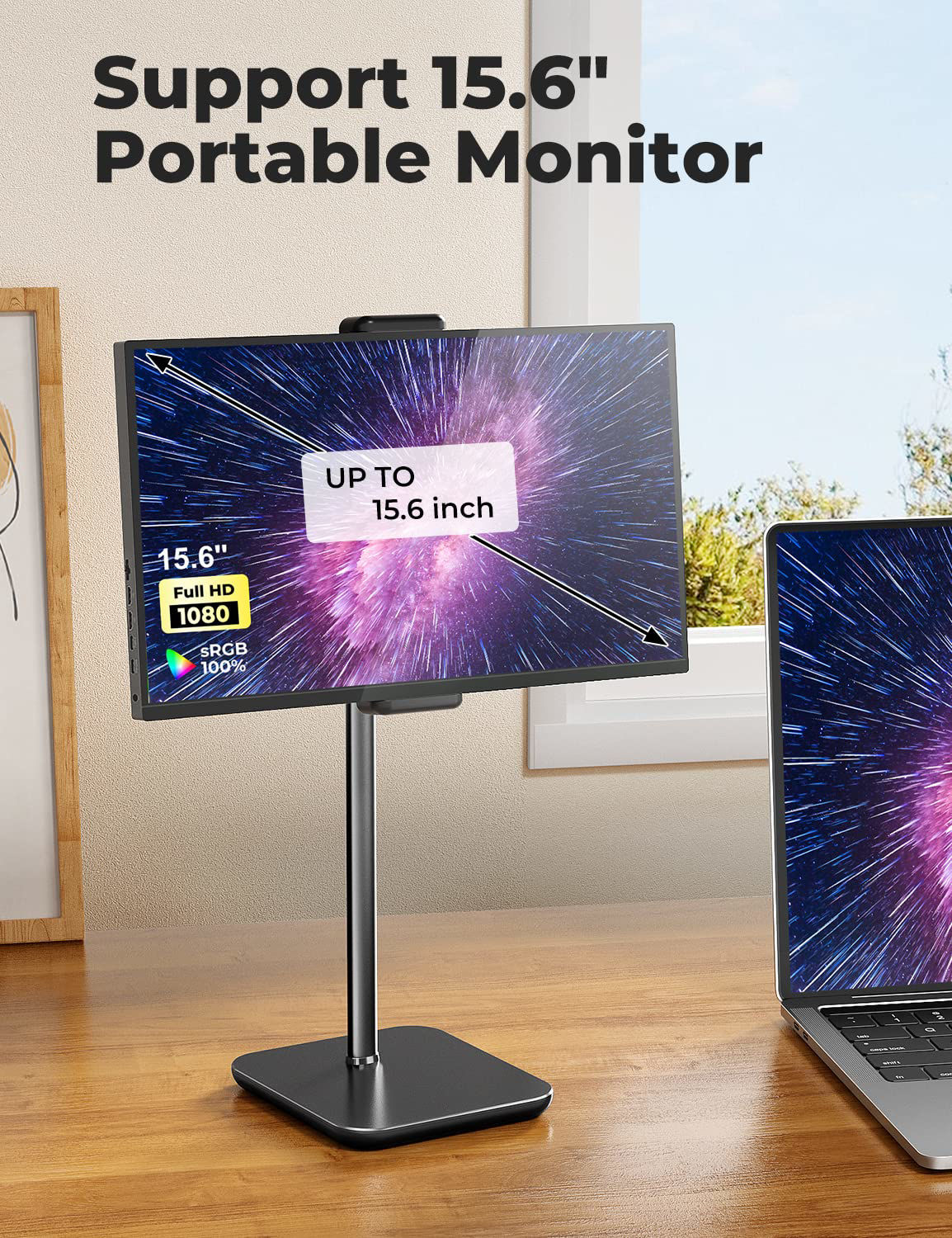 GetUSCart- Adjustable iPad Stand with 21" Height Extension, 360° Swivel ...