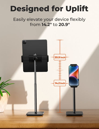 GetUSCart- Adjustable iPad Stand with 21" Height Extension, 360° Swivel ...