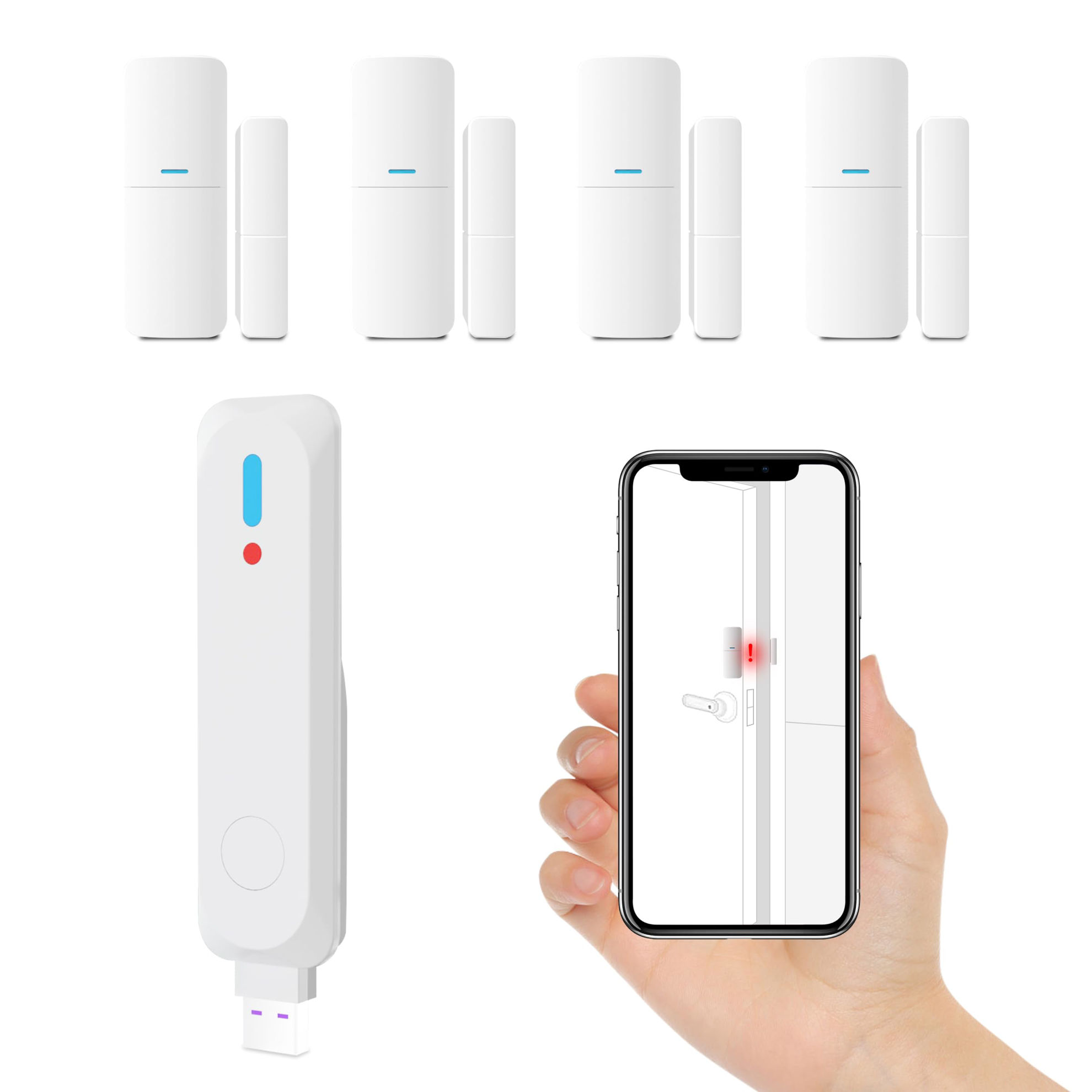 GetUSCart- GRSICO Home Alarm System(3rd Gen), 5-Piece kit Door/Window ...