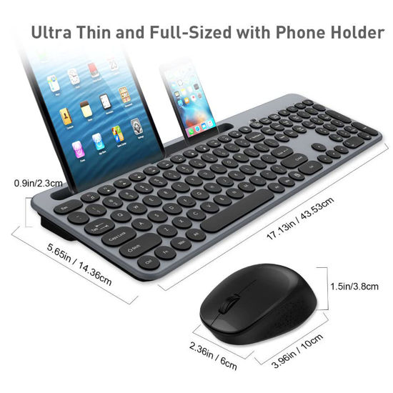 GetUSCart- Wireless Keyboard and Mouse Combo with Phone and Tablet ...