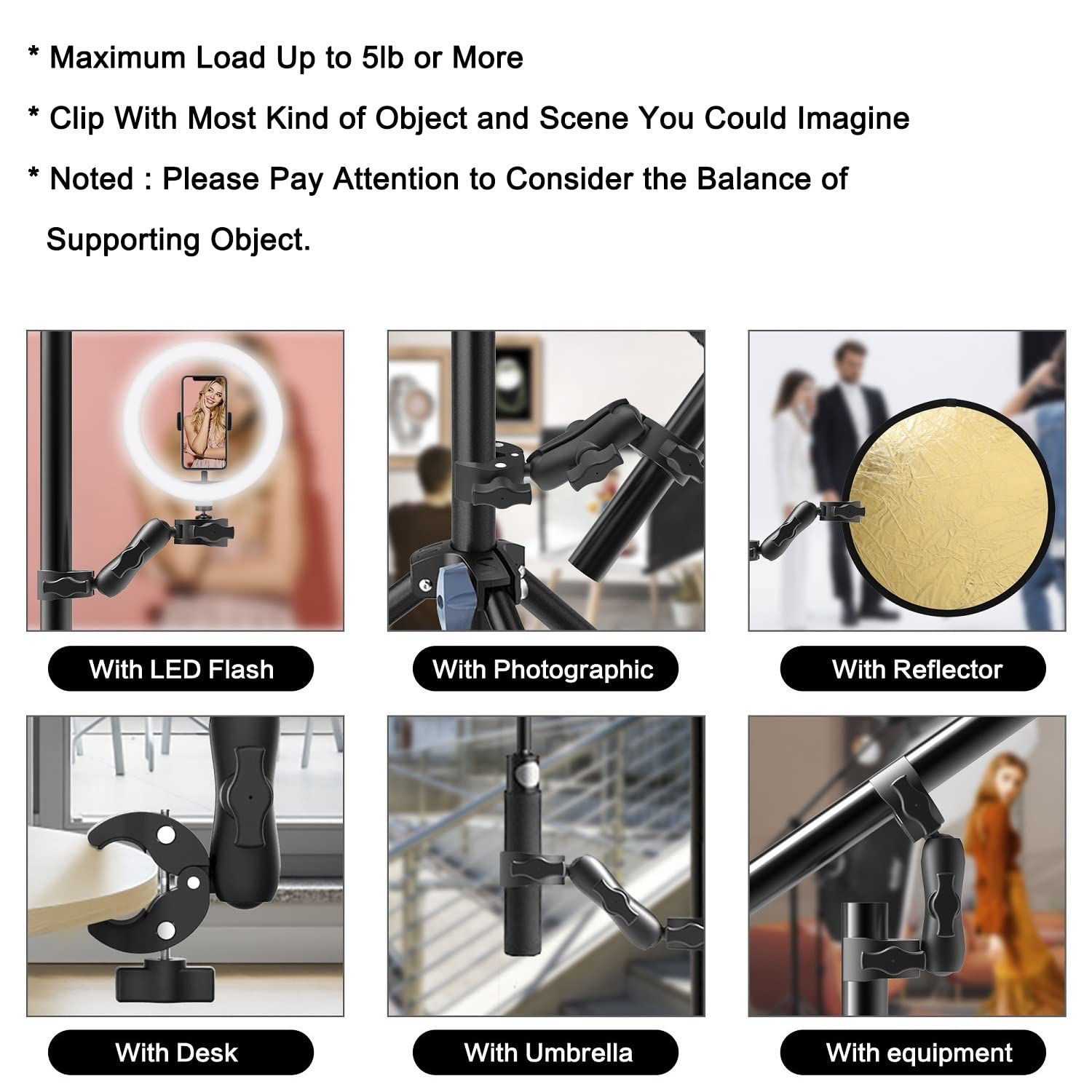 GetUSCart- Taisioner Double Mount Clamp Bracket Monitor Magic Socket ...