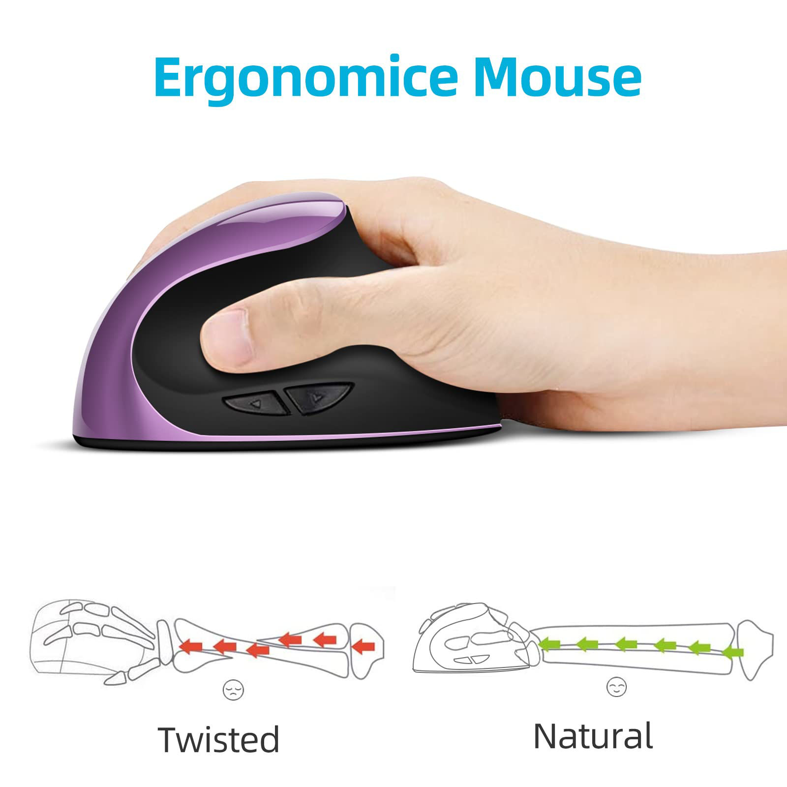 GetUSCart- Woddlffy Ergonomic Mouse Wireless,Rechargeable Vertical ... GetUSCart- Woddlffy Ergonomic Mouse Wireless,Rechargeable Vertical ...