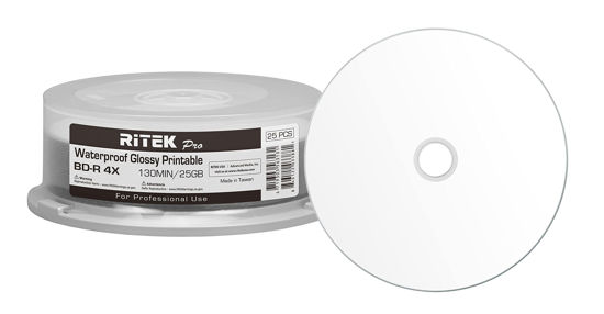 GetUSCart- 25 Pack Ritek Pro (Professional Grade) BD-R Blu-ray 4X 25GB Watershield Water ...