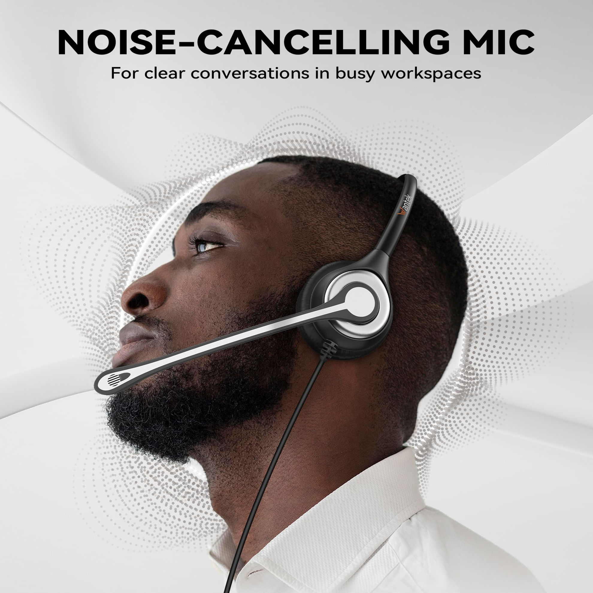 GetUSCart- Wantek USB Headset with Mic for Laptop PC, 3.5mm/USB/Type-C ...