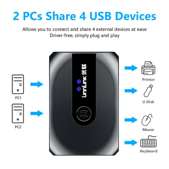 Getuscart Usb 3 0 Switch Selector 2 Computers Sharing 4 Usb 3 0