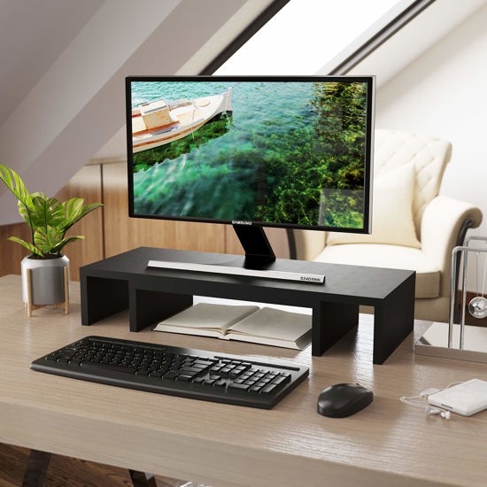 GetUSCart- BAMEOS Dual Monitor Stand, Monitor Riser with Adjustable ...