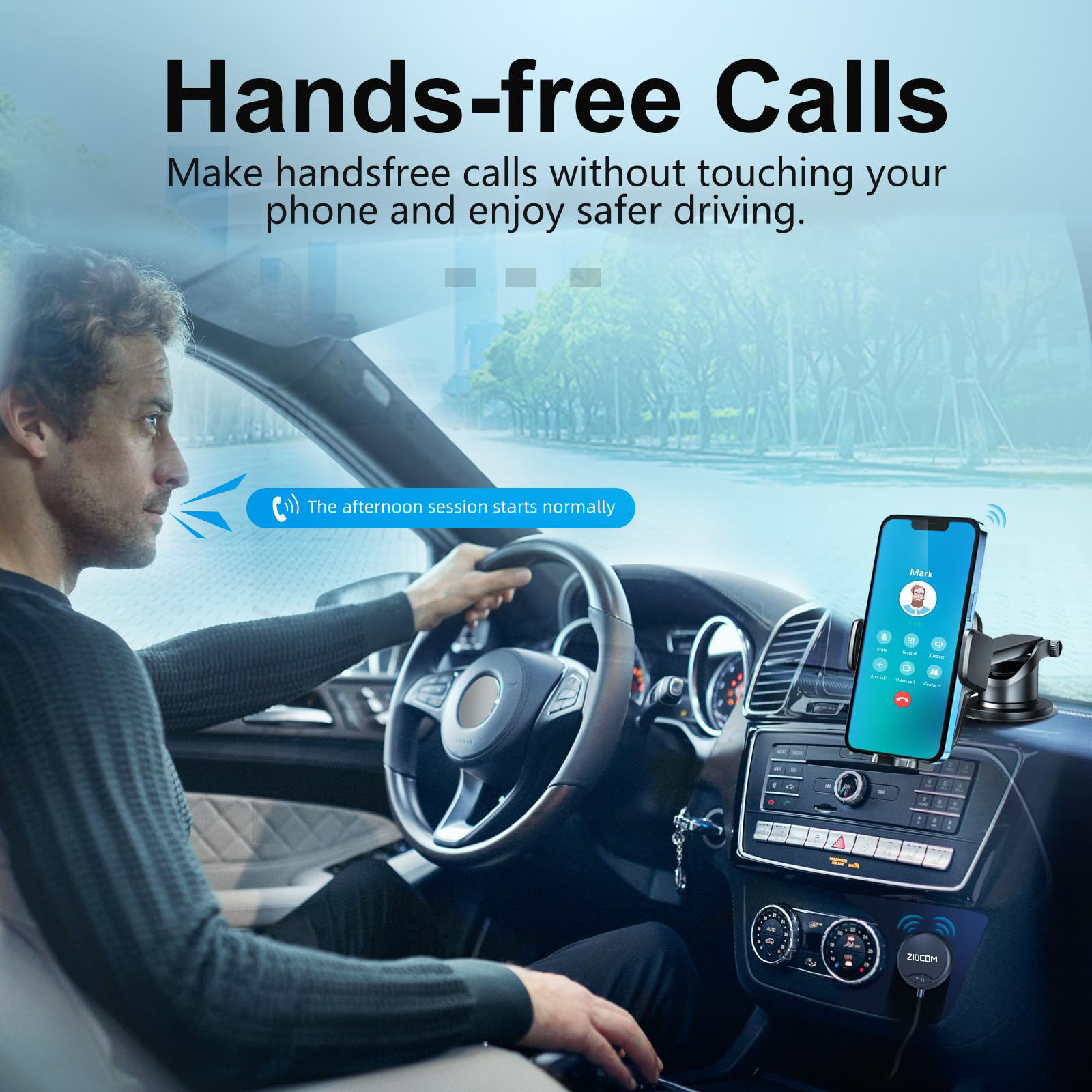 GetUSCart- ZIOCOM Bluetooth Car Kit, Wireless Car Adapter Receiver with ...