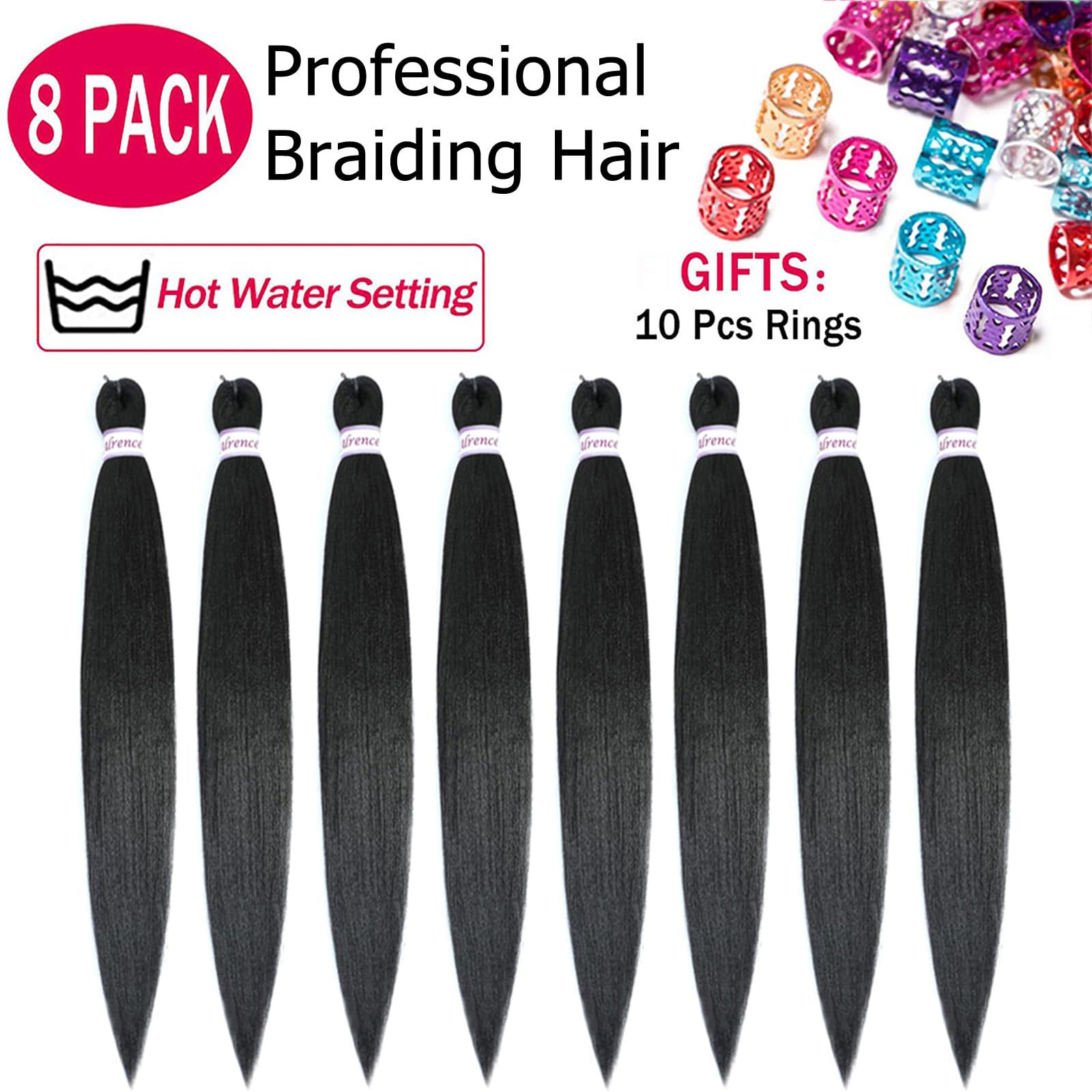 GetUSCart- Long Braiding Hair 36 Inch 8 Packs Natural Black ...
