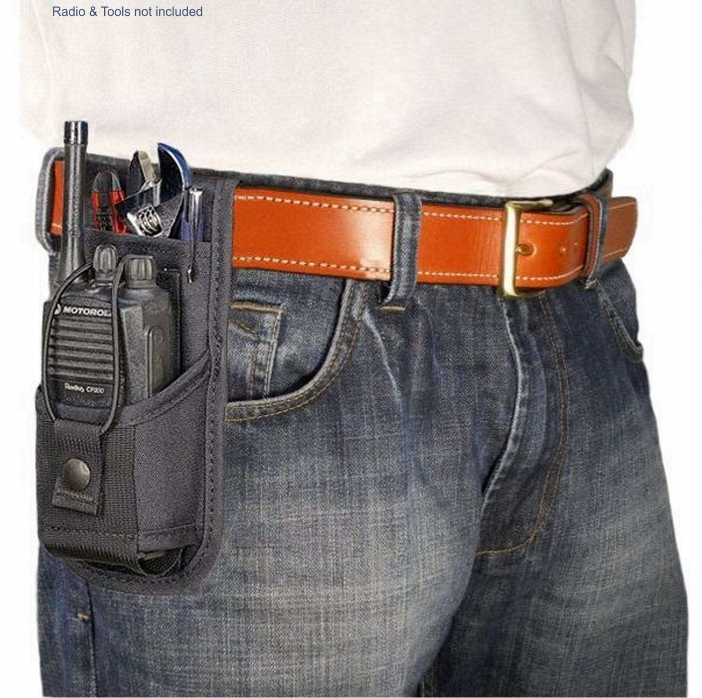 GetUSCart- URH-801 Radio Belt Holster with Tool Pouch Also Functions as ...